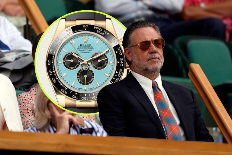Russell Crowe Wears Rare Rolex Daytona ‘Tiffany’ At Wimbledon 2025